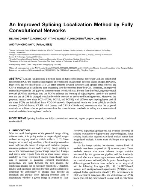 pdf an improved splicing localization method by fully convolutional