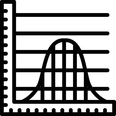 Bell Curve On Graph Vector Icon 36411310 Vector Art At Vecteezy