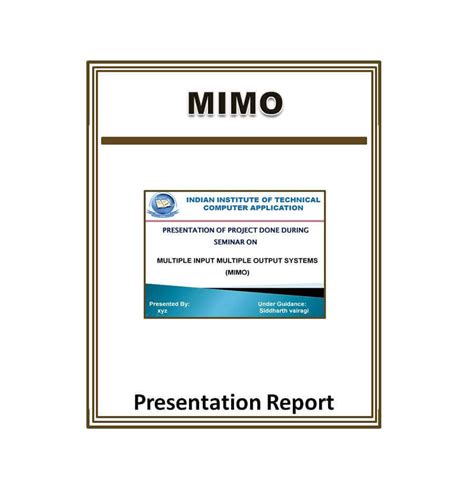 Multiple Input Multiple Output Systems Mimo Presentation Reports Ppt Digital Education