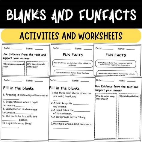 States Of Matter Solid Liquid Gas Worksheet Reading Comprehension Passages