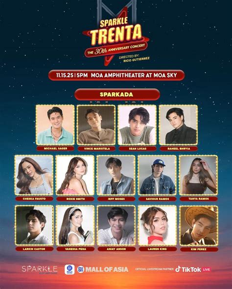 Sparkle Trenta The 30th Anniversary Concerts List Of Artists And