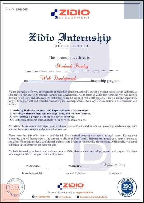 Shashank Pandey On Linkedin I Am Excited To Announce That I Have Been Offered An Internship At