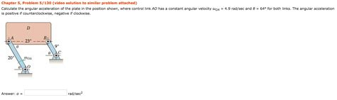 Calculate The Angular Acceleration Of The Plate In Chegg