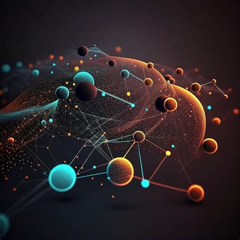 Premium Ai Image Abstract Connected Dots And Lines