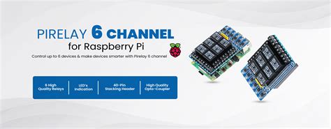 Pirelay 6 A 6ch Power Relay Module For Raspberry Pi Oz Robotics
