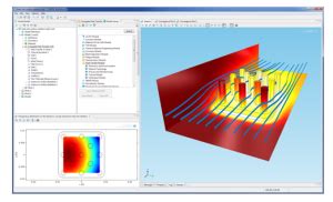 Figure Overview Of The COMSOL Desktop Simulation Of A Common Heat Sink Is Shown Where Fluid