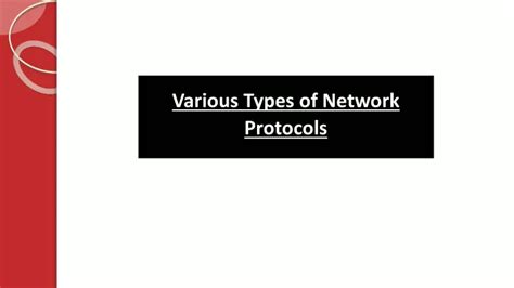PPT Various Types Of Network Protocols PowerPoint Presentation Free Download ID 10530020