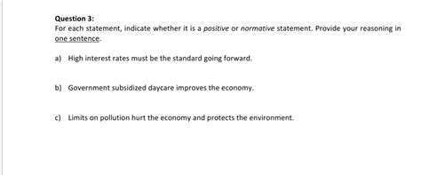 answered for each statement indicate whether it is a positive or