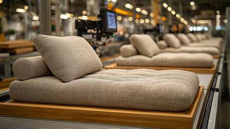 High Tech Sofa Manufacturing Facility Stock Illustration Illustration Of Seating Fabrication