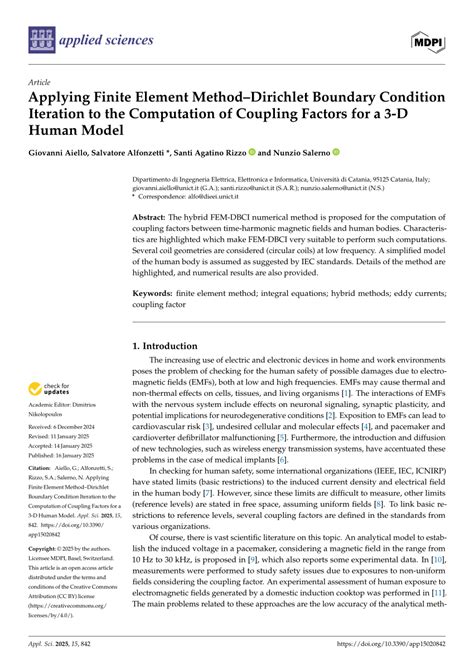 Pdf Applying Finite Element Methoddirichlet Boundary Condition Iteration To The Computation
