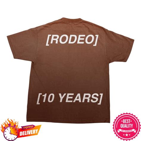 Travis Scott Store Merch Rodeo 10 Years La Flame Tee Newest Fashion