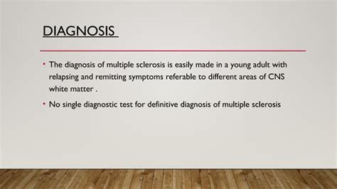 Multiple Sclerosis Diagnosispresentation Pptx