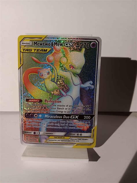 Mewtwo And Mew Gx Unified Minds 242236 Secret Rare Perfect T