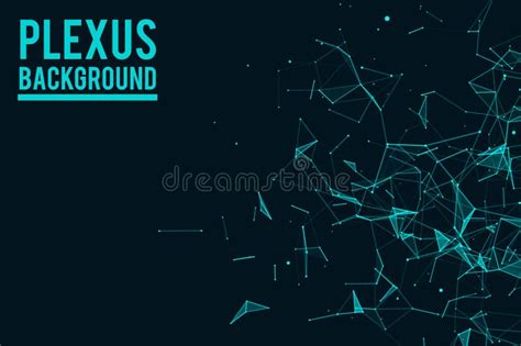 digital plexus of glowing lines and dots futuristic digital background