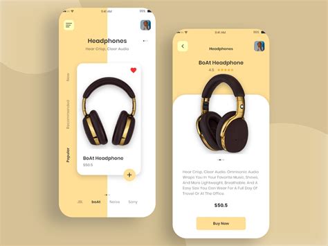 Headphone App UI On Behance Headphone App UI On Behance