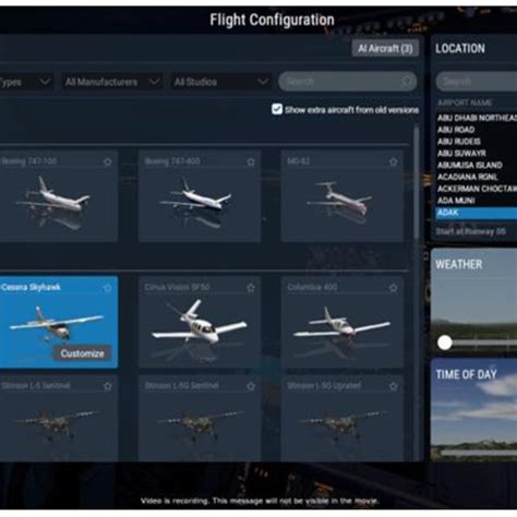 Gui For Flight Selection And Environmental Settings Download