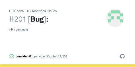 Bug Issue FTBTeam FTB Modpack Issues GitHub