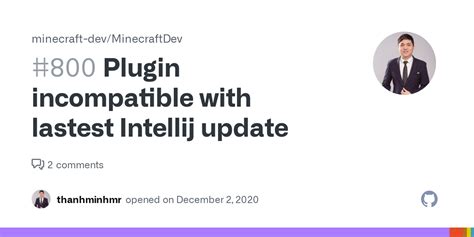 Plugin Incompatible With Lastest Intellij Update Issue Minecraft Dev MinecraftDev GitHub