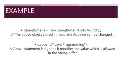 String Builder And String Buffer Java Programming Pptx