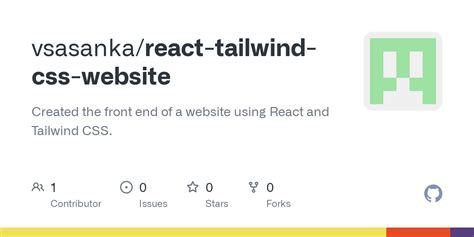 Github Vsasanka React Tailwind Css Website Created The Front End Of A Website Using React And