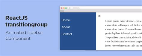 Create Animated Sidebar Component In React With React Transition Group
