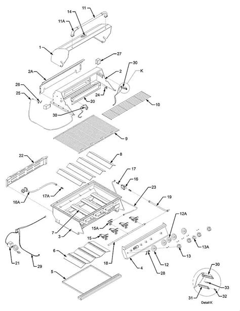 Bbq Parts Diagram For Assembly And Maintenance