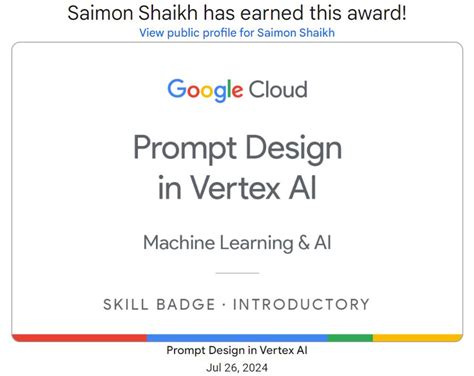 Saimon Shaikh On Linkedin Im Happy To Share That Ive Obtained A New Badge Prompt Design In