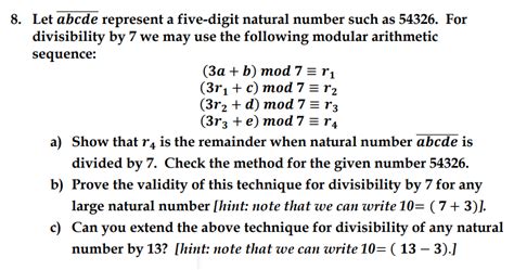 Solved Let 𝒂𝒃𝒄𝒅𝒆 തതതതതതതതത represent a five digit Chegg