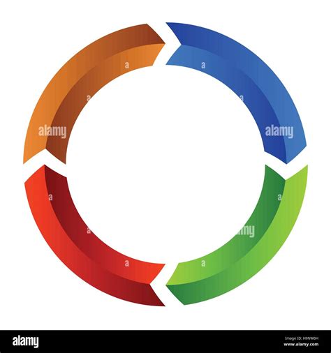 Segmented Circle Arrow Circular Arrow Icon Process Progres Rotation Icon Stock Vector Image