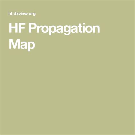 Hf Propagation Map Propagation Amateur Radio Map