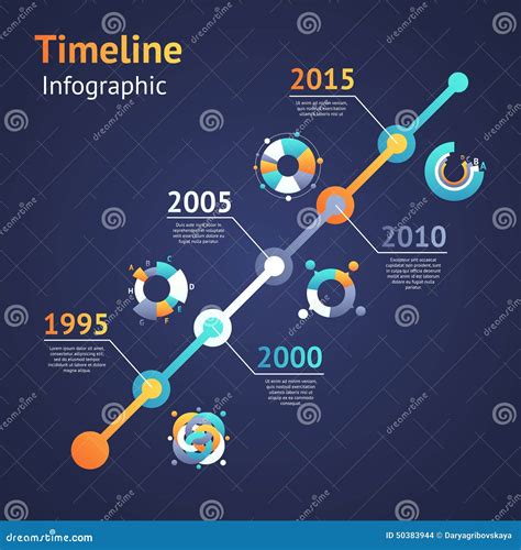 Timeline To Display Your Data With Infographic Elements Vector Illustration Timeline To Display Your Data With Infographic Elements Vector Illustration
