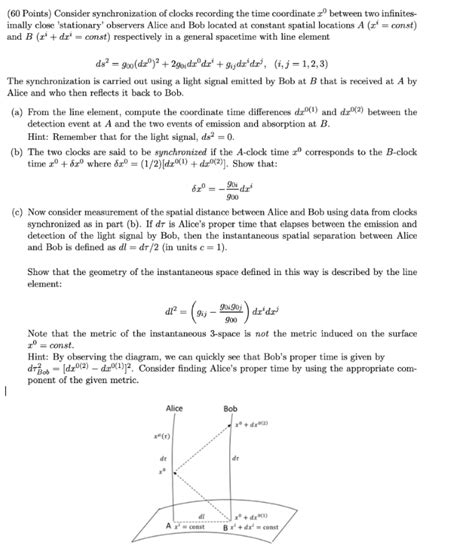 60 Points Consider Synchronization Of Clocks