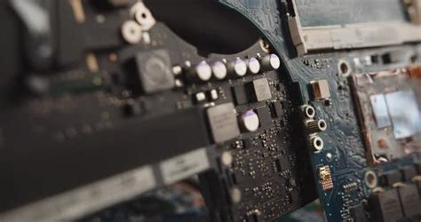 Shot Of Computer Cpu Motherboard Slider Shot Technology Stock Footage