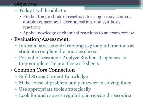Ppt Predicting Products Synthesis And Decomposition Reactions Powerpoint Presentation Id