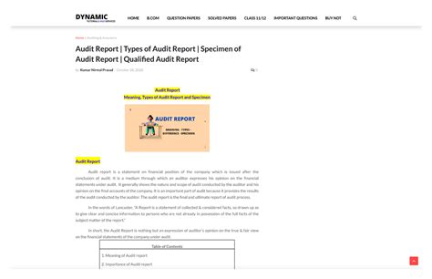 Audit Report Types Of Audit Report Specimen Of Audit Report Qualified