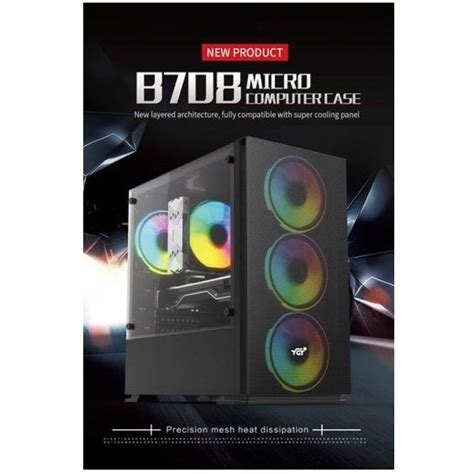 Ygt B708 Gaming Case Black Brandnew Gaming Computer Casing Shopee