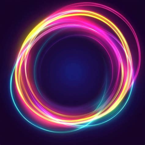 A Circle With Colorful Lines And A Circle That Says Quot The Word Quot On It Premium Ai