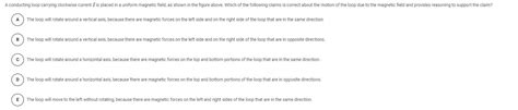 solved b a conducting loop carrying clockwise current i is