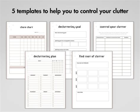 Declutter Planner Adhd Cleaning Declutter Worksheet Home Declutter