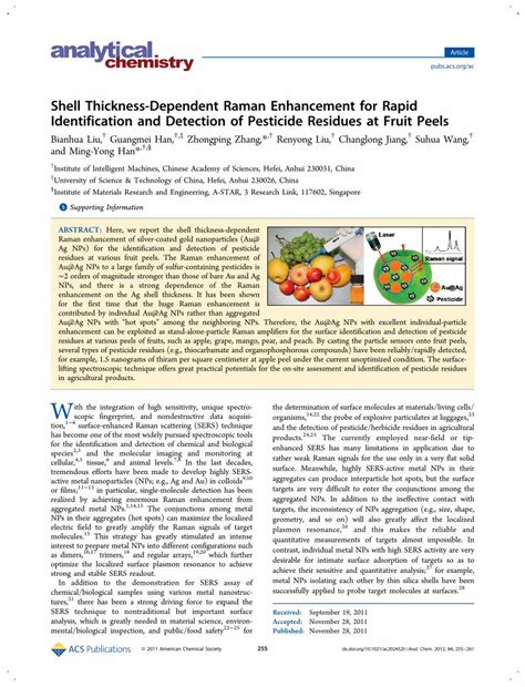 PDF Shell Thickness Dependent Raman Enhancement For Rapid Identification And Detection Of