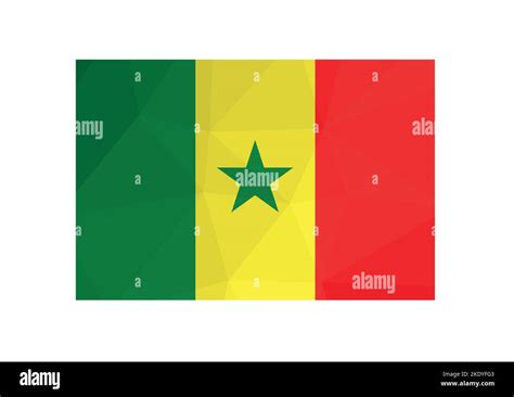 Vector Illustration Official Symbol Of Senegal National Flag With