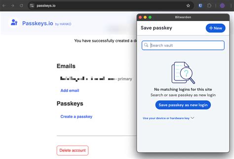 Storing Passkeys Bitwarden