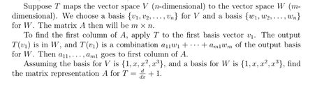 solved suppose t ﻿maps the vector space v n dimensional