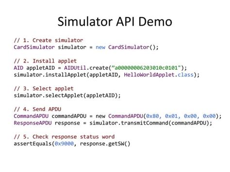 Jcardsim Development Platform For Java Card Applications Ppt