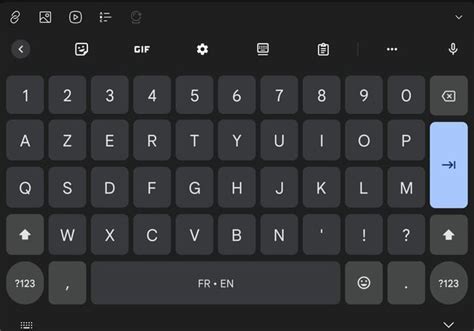 strange layout missing tab and all r gboard