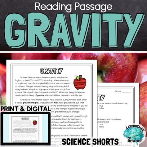 Gravity Reading Comprehension Passage Classful