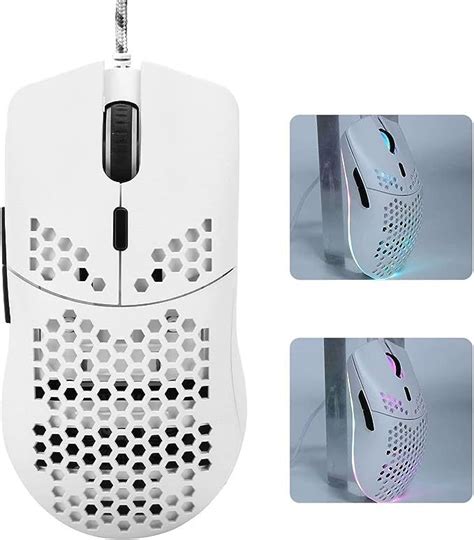 Ultralight Rgb Gaming Mouse With Honeycomb Shell Design