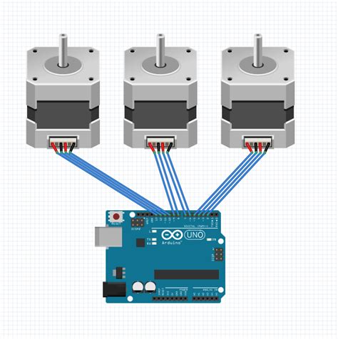 how to control 6 stepper motors with arduino ide with arduino