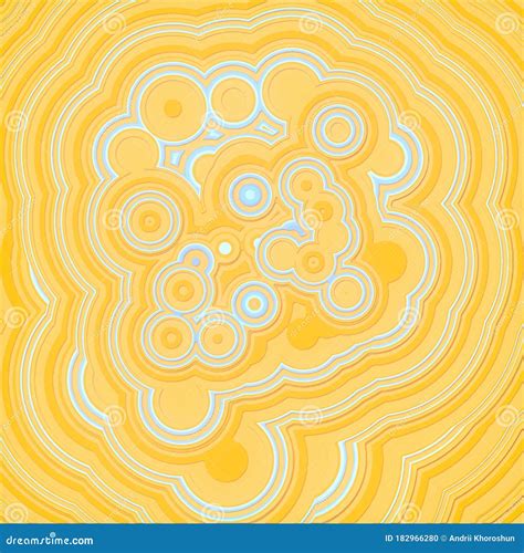 Radio Waves Pattern Yellow Colored Wave Background 3d Rendering