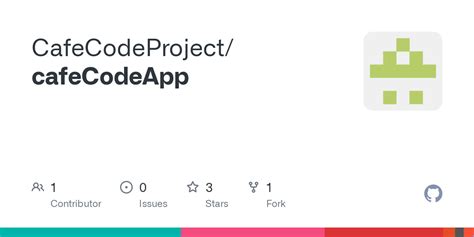 GitHub CafeCodeProject CafeCodeApp